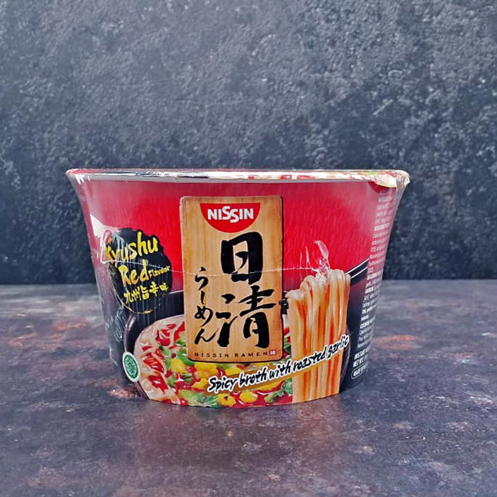 Nissin Ramen Kyushu Red (Spicy Roasted Garlic) Flavour Bowl 110g – Che ...